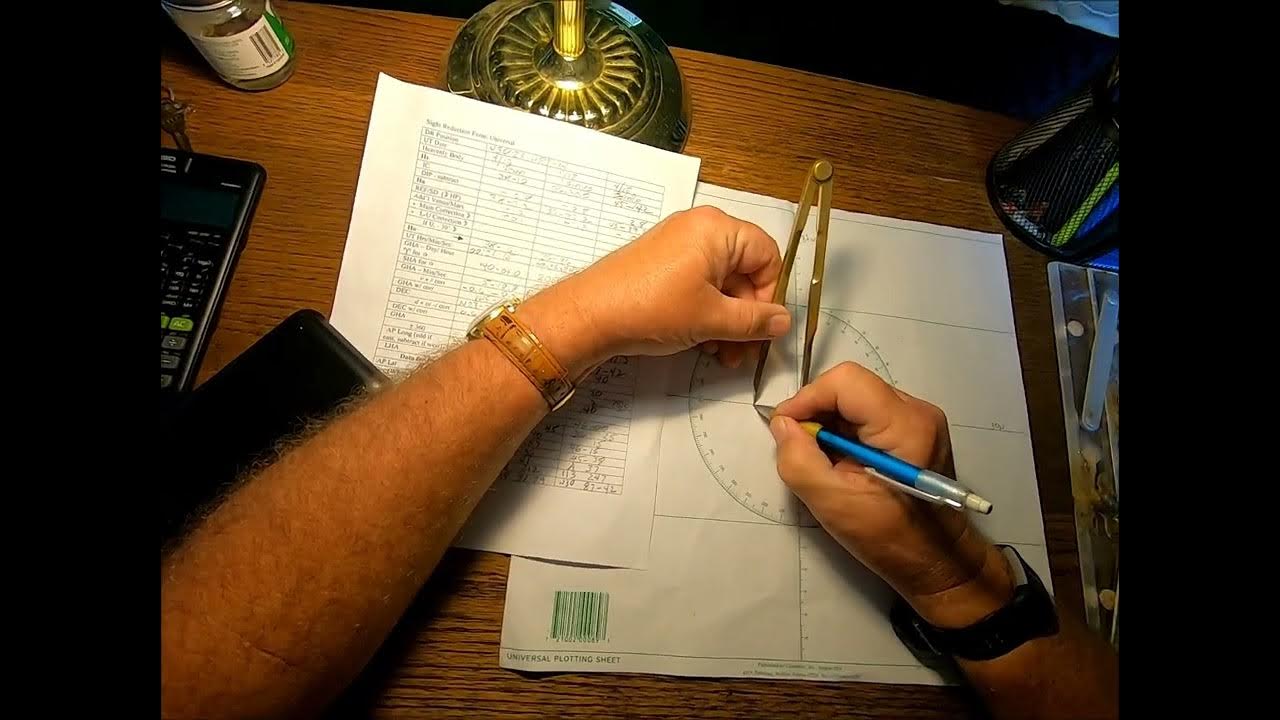 Celestial Navigation: Plotting a three star fix - YouTube