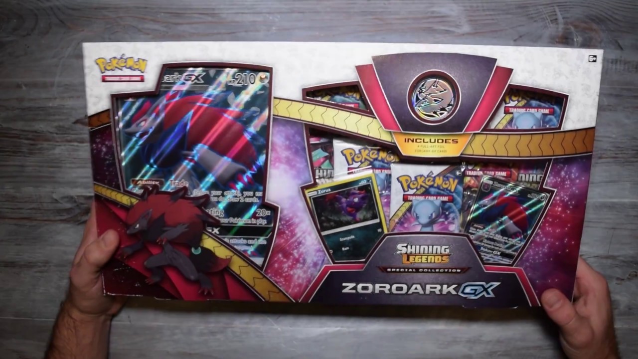Opening a Zoroark GX Collection Box - Pokemon Shining Legends - YouTube