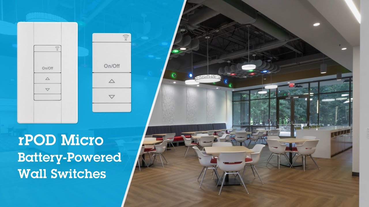 nLight® rPOD Micro: Wireless Battery-Powered Wall Switch - YouTube