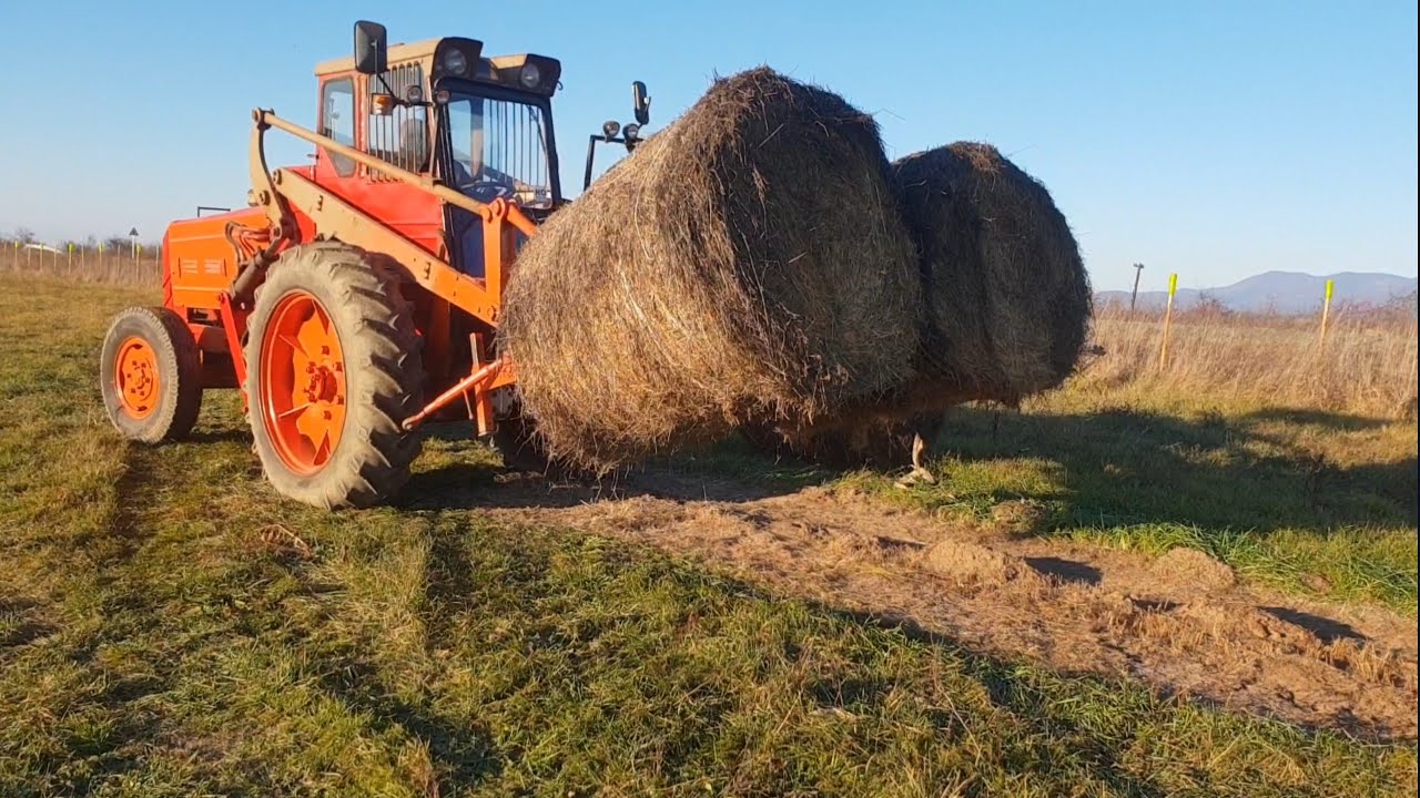 Ifron 204d la carat baloti rotunzi - incarcator frontal - YouTube