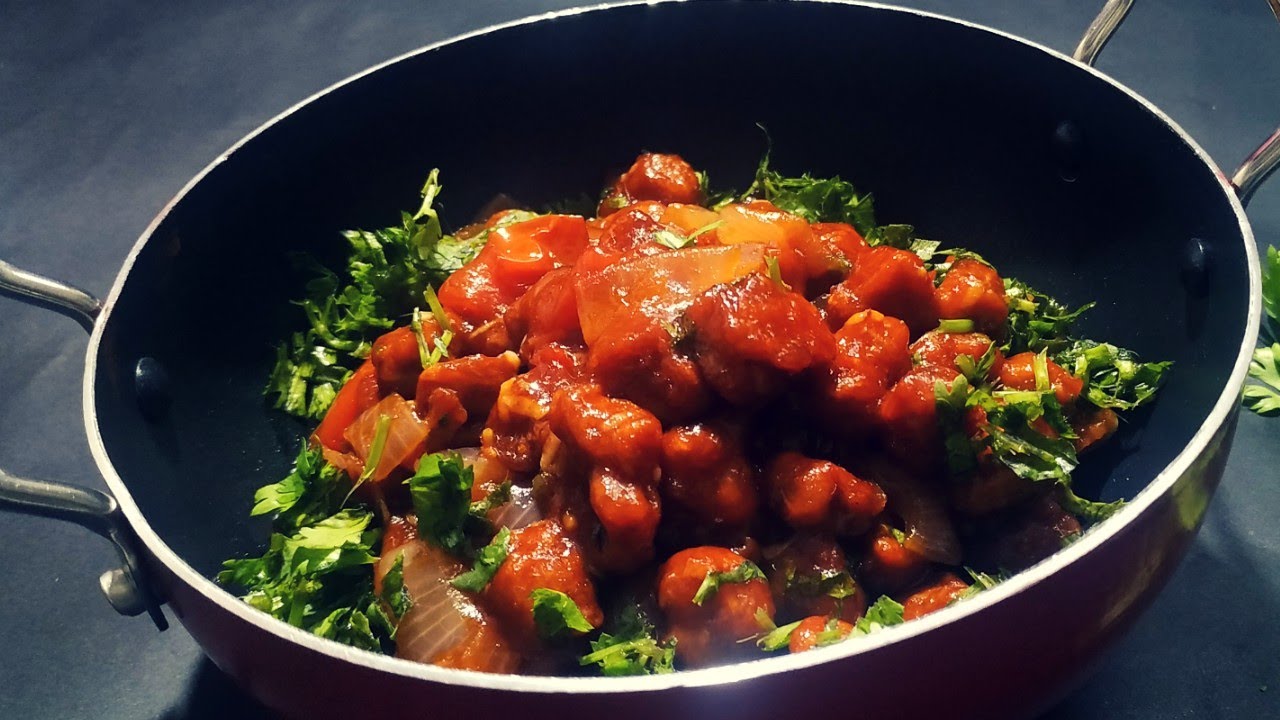 Chilli soya chunks recipe | soya chilli recipe | soya chunks fry - YouTube