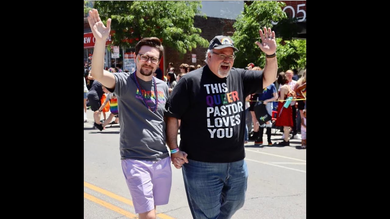 Gay United Methodist Pastor with Husband in Pride Parade - YouTube