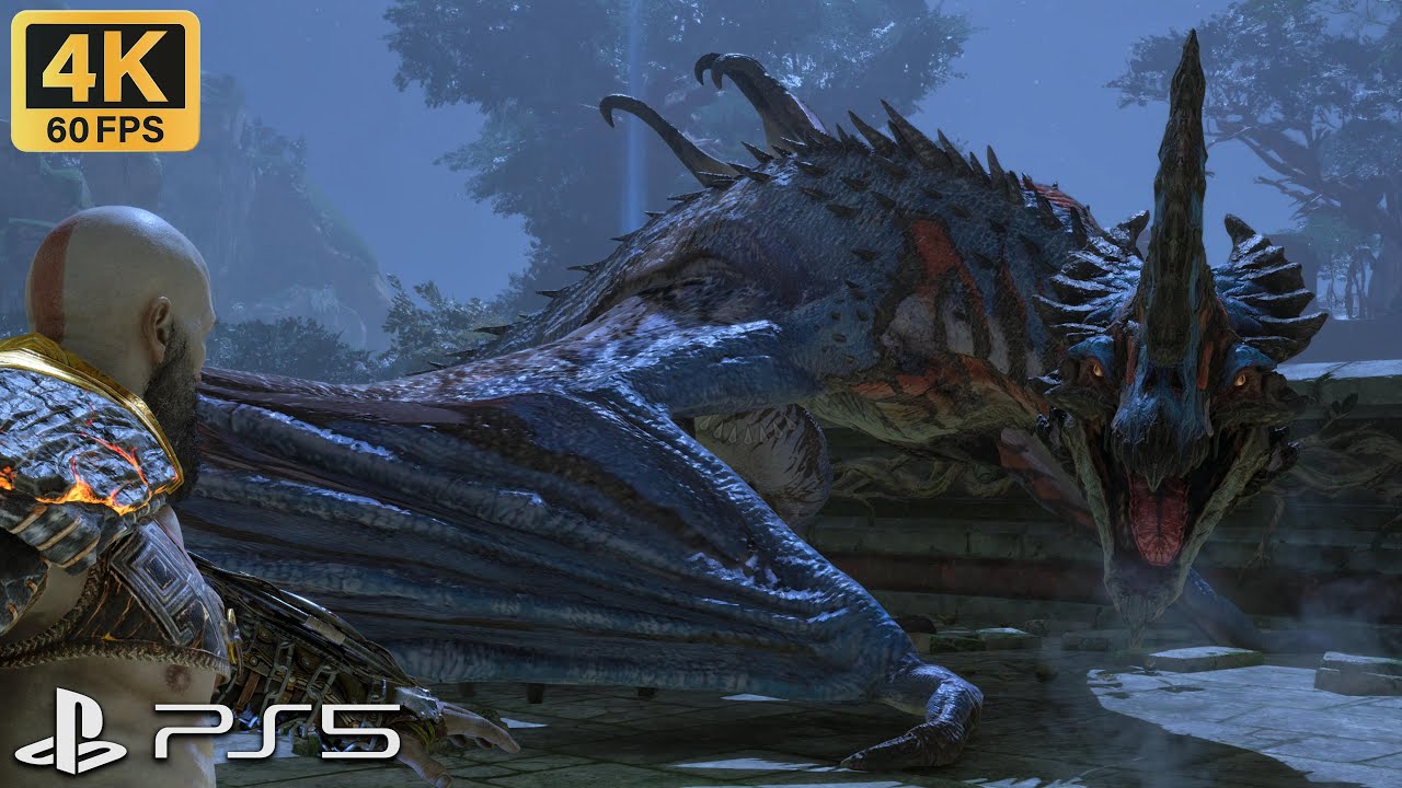 God of War Ragnarok - The Corpse Eater Dragon Boss [4K 60FPS] [PS5 ...
