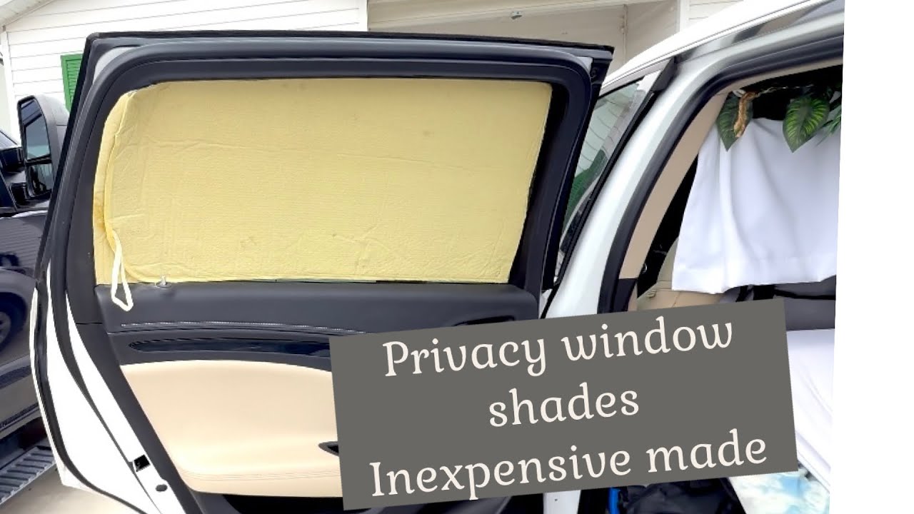 SUV camper make privacy window shades $9 - YouTube