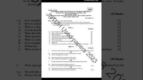 JNTUH R22 & R18 Data Structures - YouTube