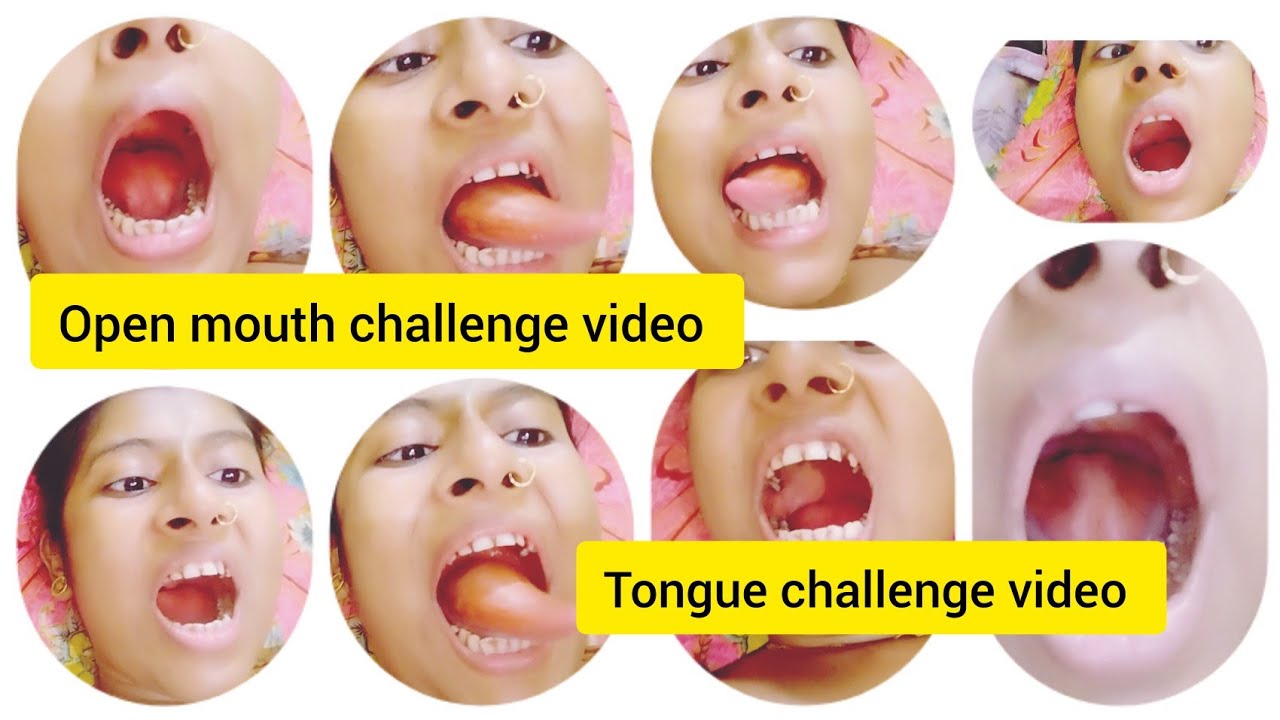 open mouth challenge video/tongue challenge video #shortvideo #viral # ...
