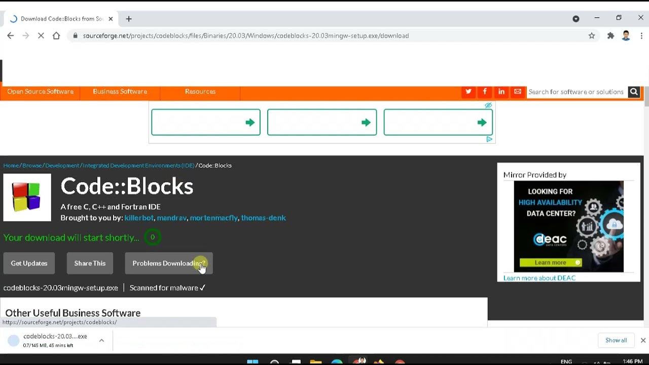 How to download Code::Blocks for windows 7/8/10/11 - YouTube