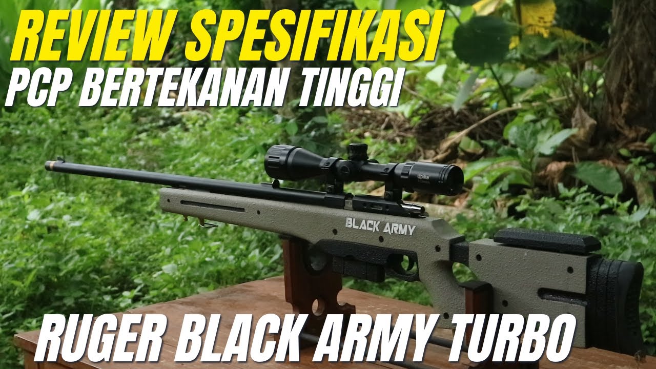 Senapan Angin Laras Panjang !! Review PCP Ruger Black Army Turbo AWM Magazine Terbaru 2025 - YouTube