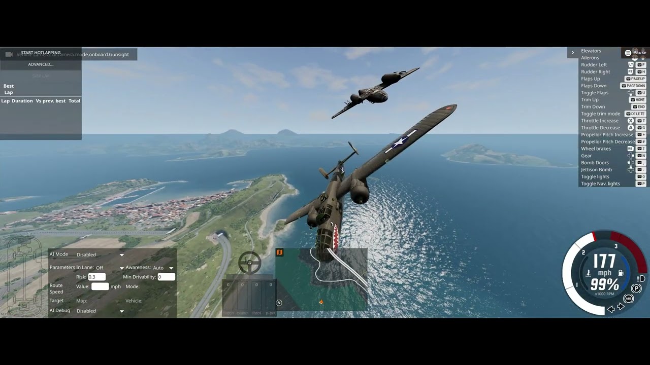 Me262 shoots down B 25 BeamNG - YouTube