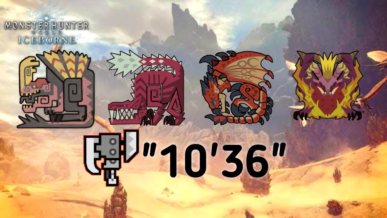 MHW : ICEBORN Anjanath,odagaron,Rathalos,Teostra Hunt solo switch axe ...