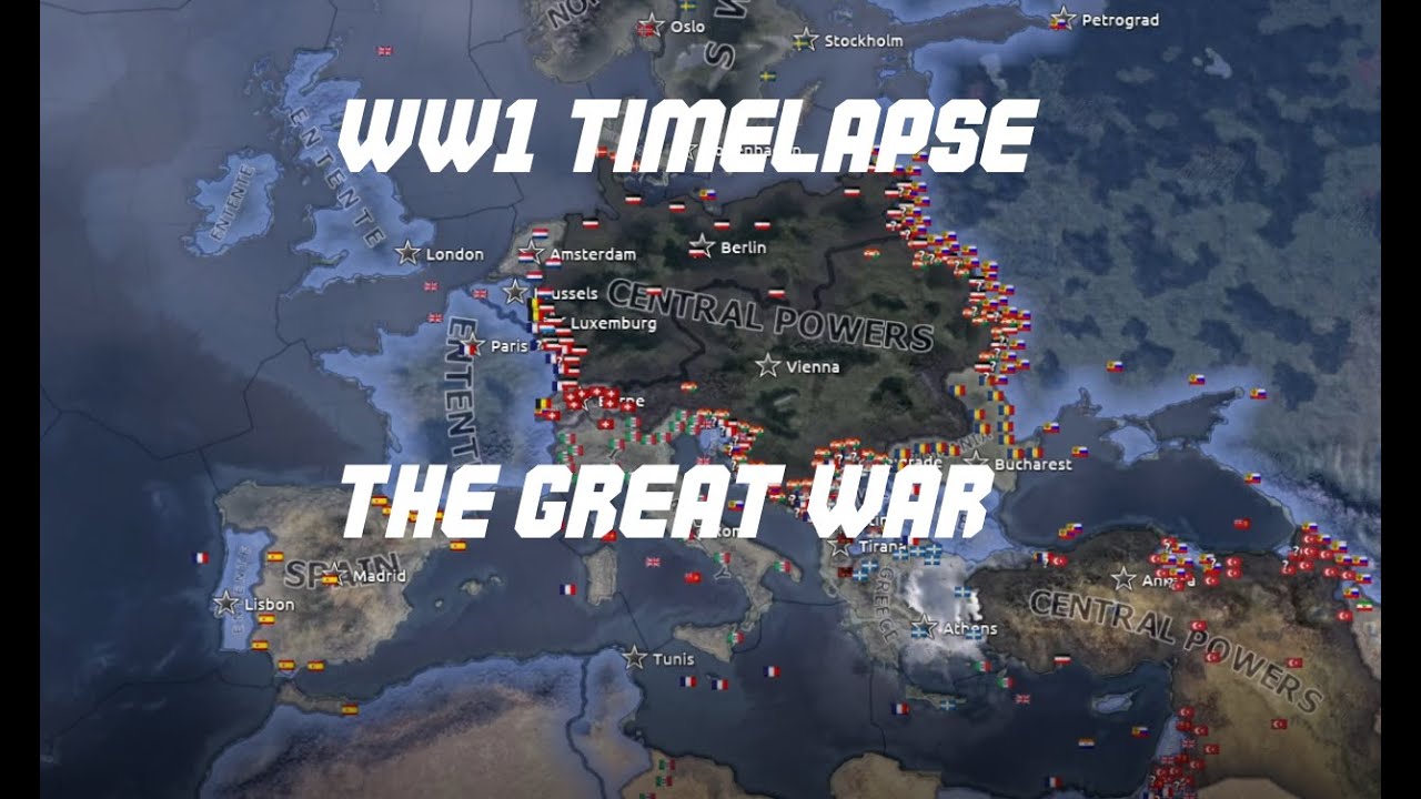 Hoi4 Timelapse - The Great War WW1 - YouTube