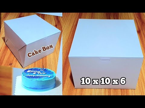 Paano Gumawa ng 10x10x6 Cake Box kung maliit ang board material | Paano ...