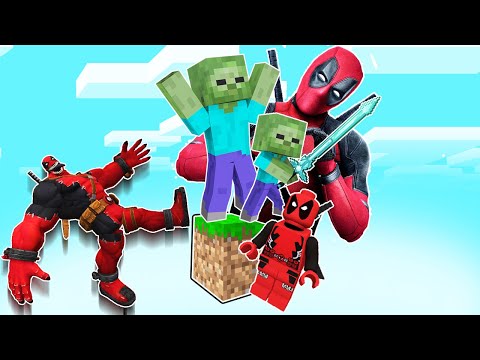 DEADPOOL AİLESİ İLE TEK BLOKTA HAYATTA KALABİLİR MİYİM 😱 - Minecraft