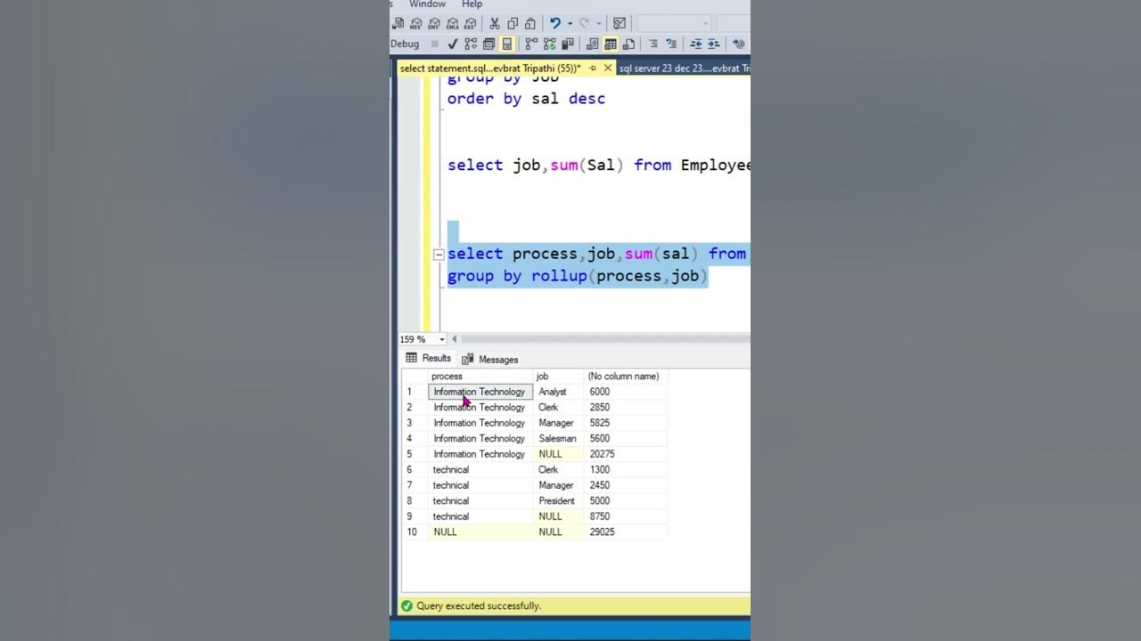 SQL GROUP BY ROLLUP Explained | Advanced Aggregation in SQL - YouTube