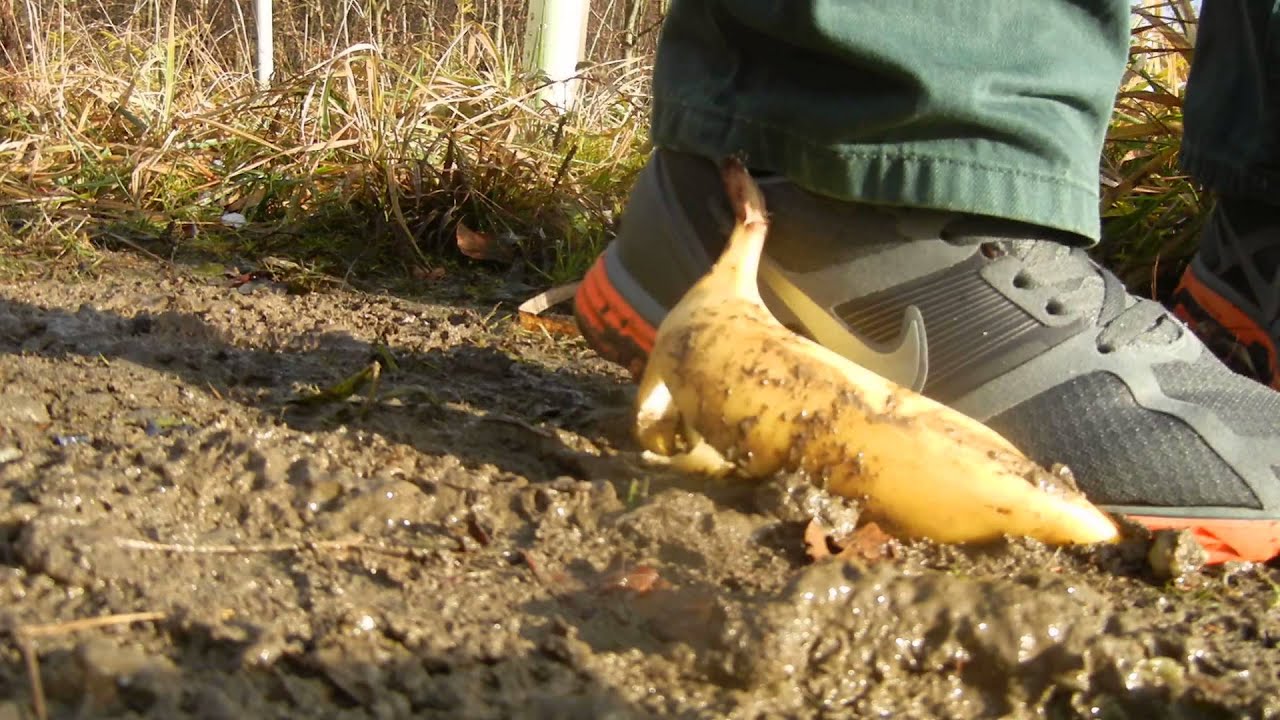 nike lunarglide stomp banana in mud - YouTube