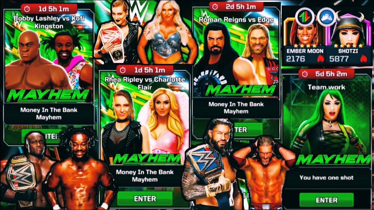 MITB 2021 PPV MATCHES | TEAM WORK WWE MAHEM GAMEPLAY | - YouTube