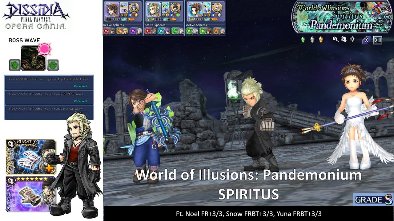 DFFOO [GL] World of Illusions Pandemonium SPIRITUS: All Requirements ...