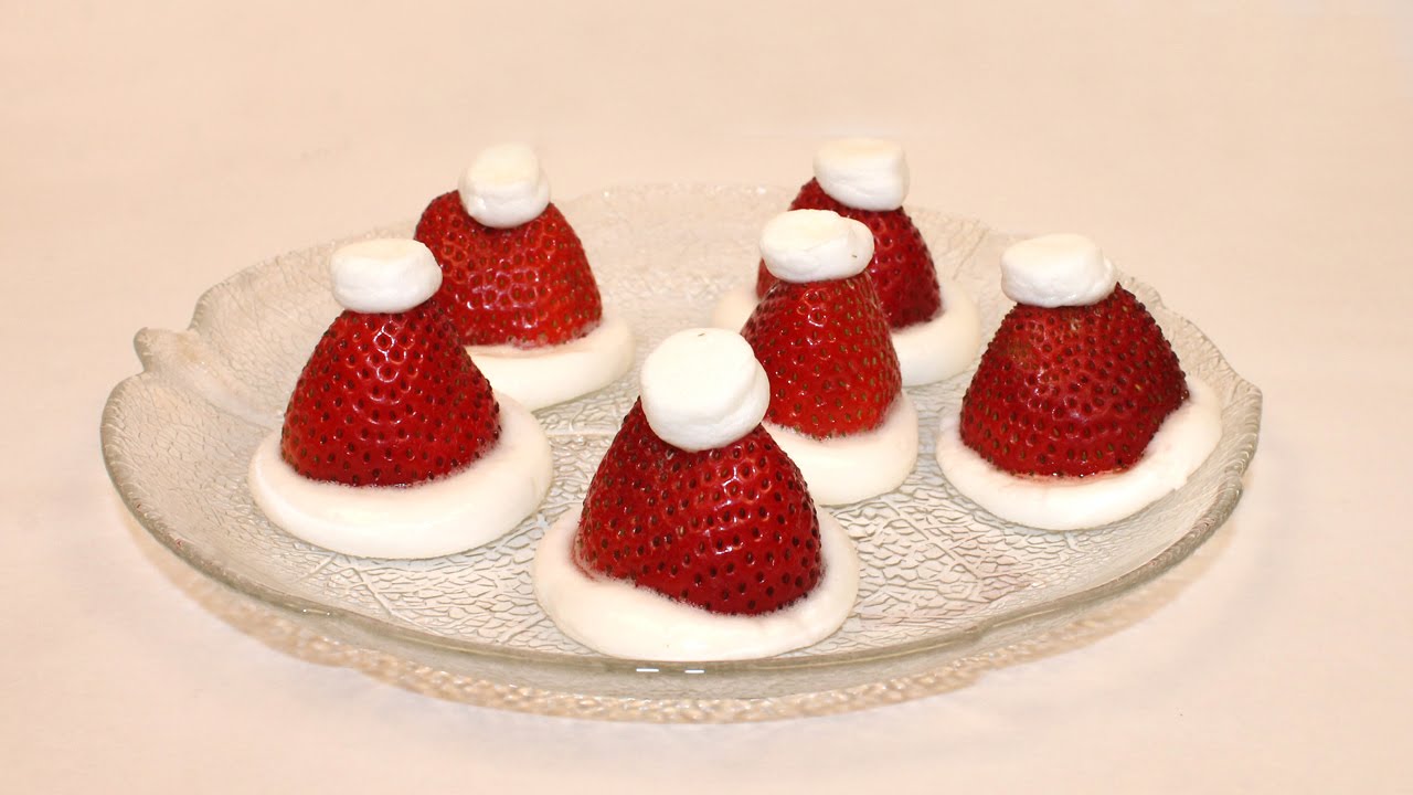 Dessert de Noël: Le bonnet du Père Noël - YouTube