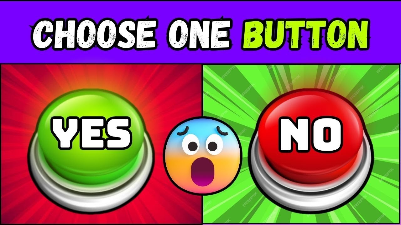 Choose One BUTTON! YES or NO Challenge 🔴 🔵 - YouTube