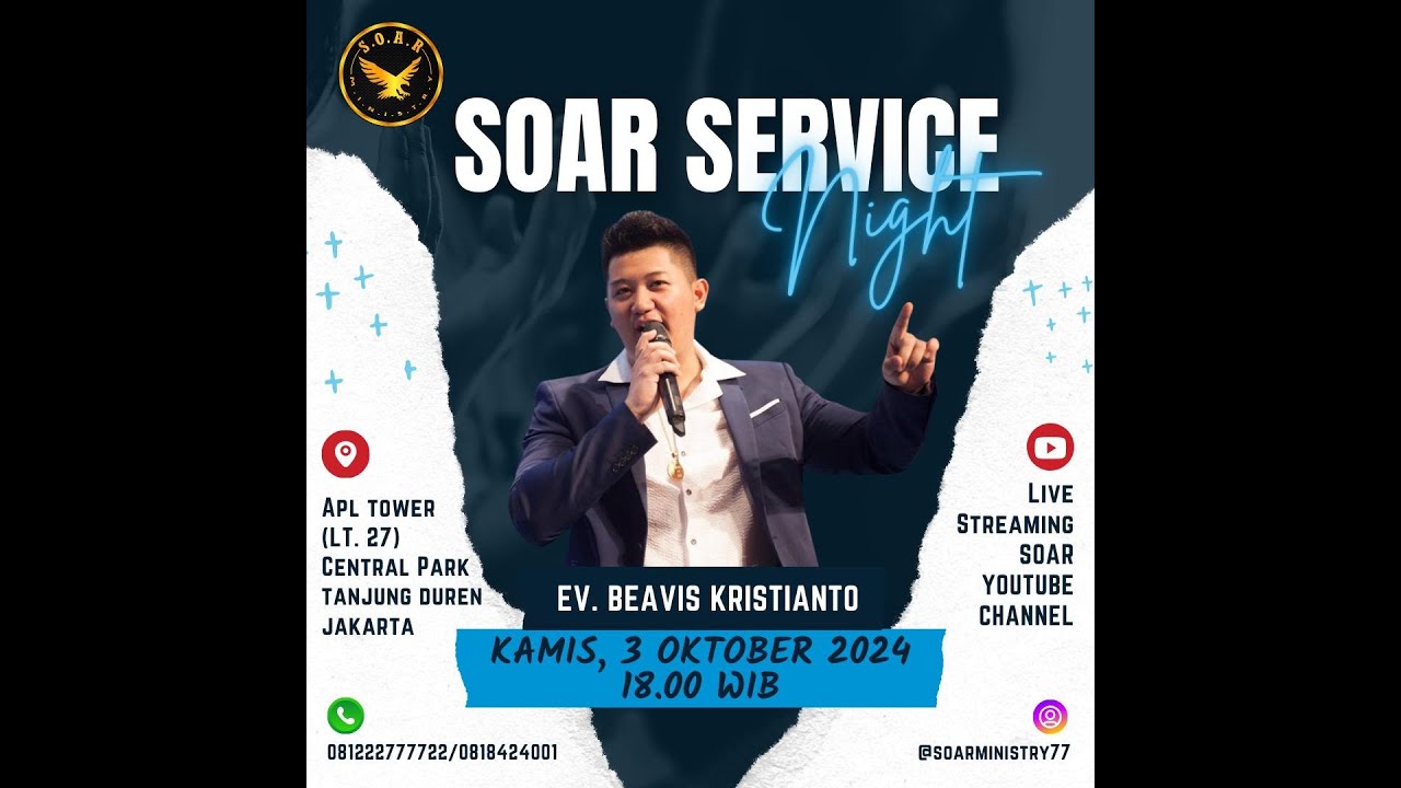 SOAR Service Night - Ev. Beavis Kristianto - YouTube