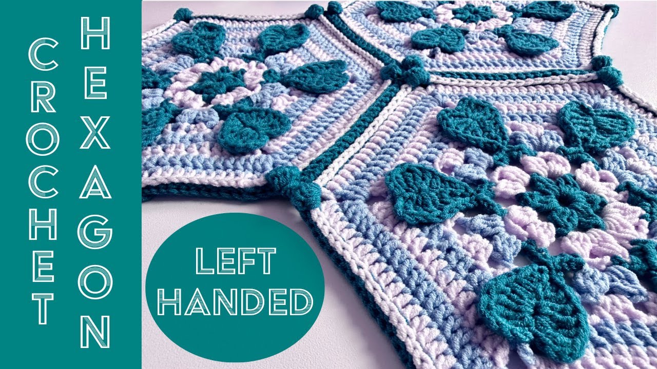 Crochet hexagon | Left hand crochet stitches | Left handed crochet ...