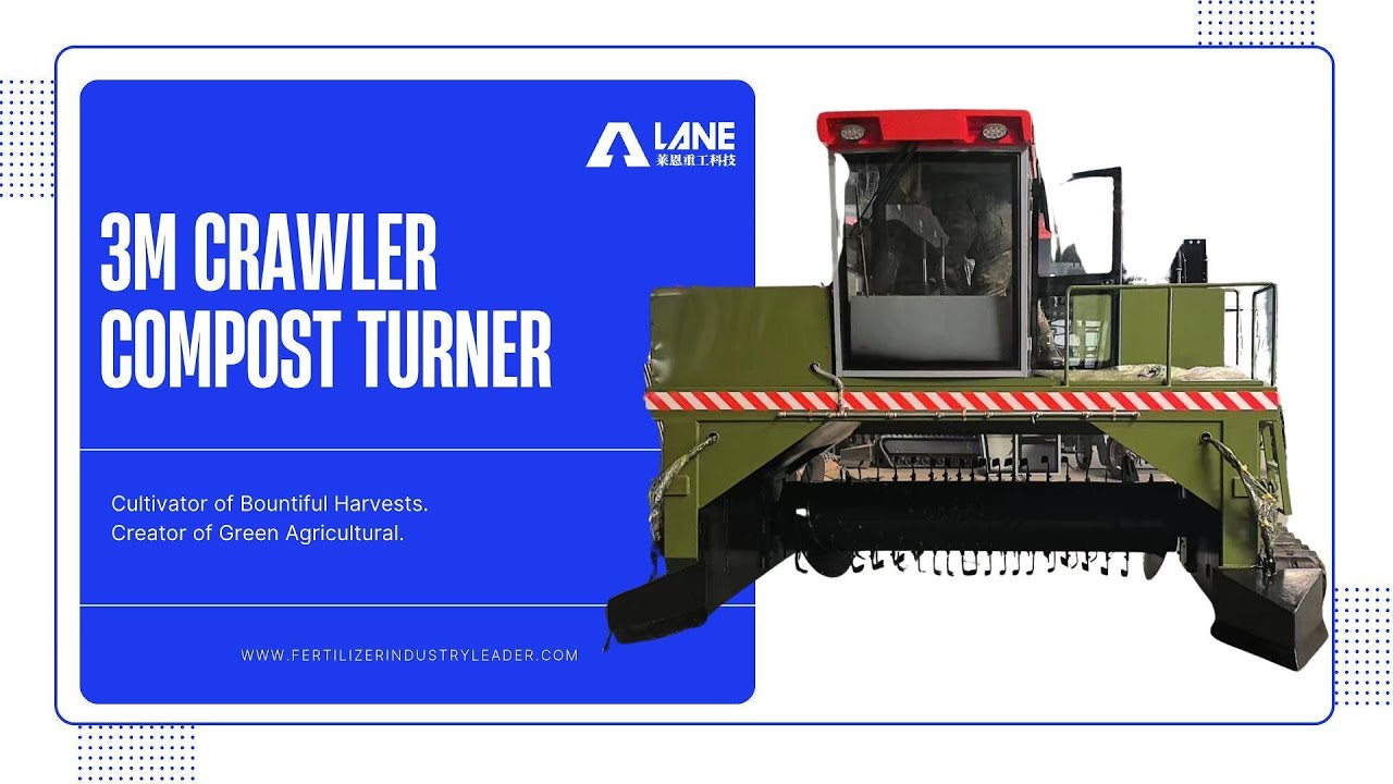 ♻️ Powerful Compost Turning with LANE 3M Crawler-Type Windrow Turner ...