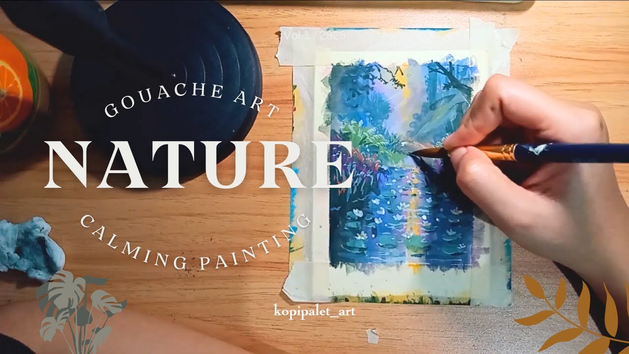 ️Latihan Gouache #1 _ Painting Beautiful Nature ️ - YouTube