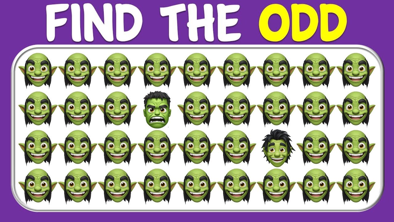 Find The Odd One Out Emoji 23 Levels Easy Medium Hard Youtube