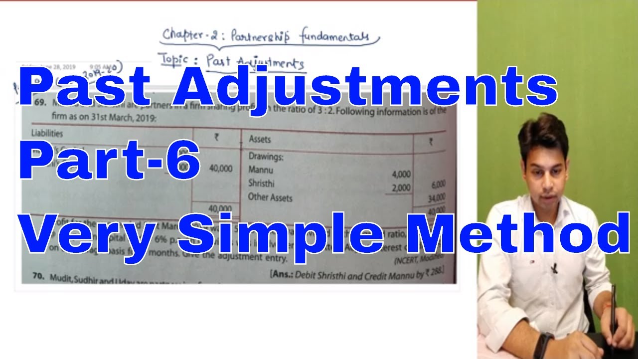 #12 Past Adjustment part 2 class 12th | how to solve question of past ...