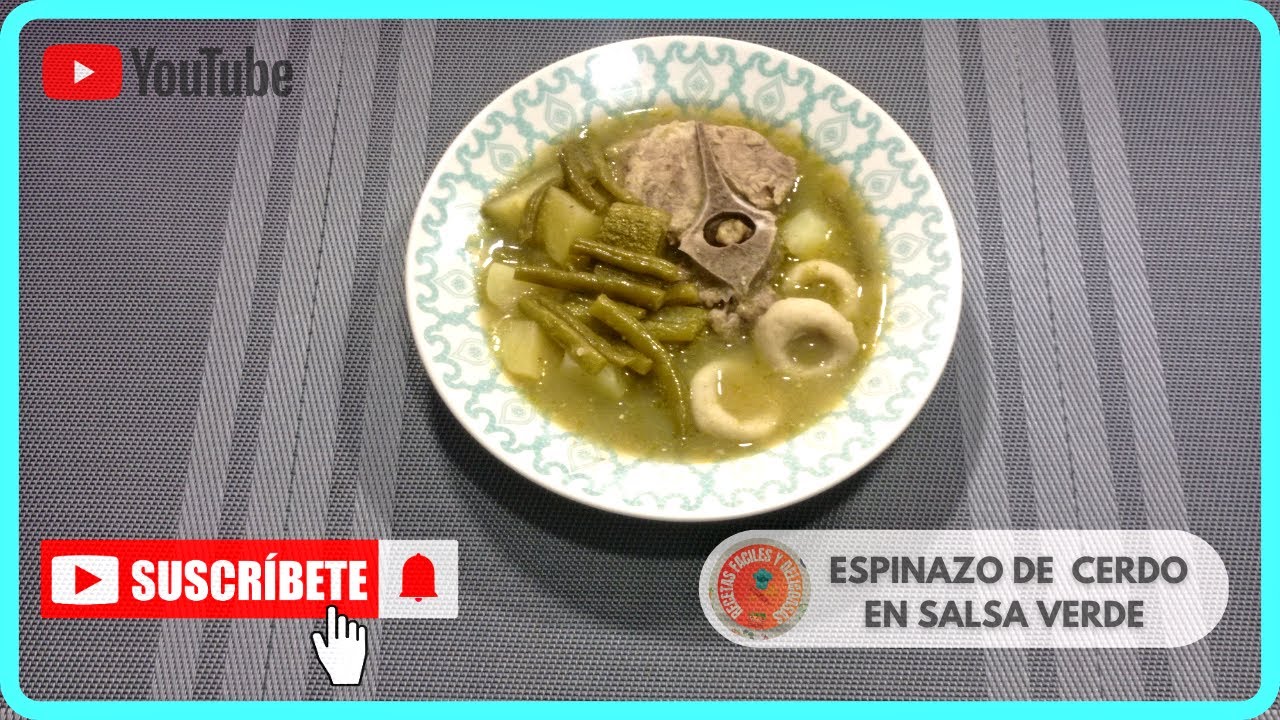 Delicioso Espinazo de Cerdo en Salsa Verde | 😋 | Recetas Faciles y ...
