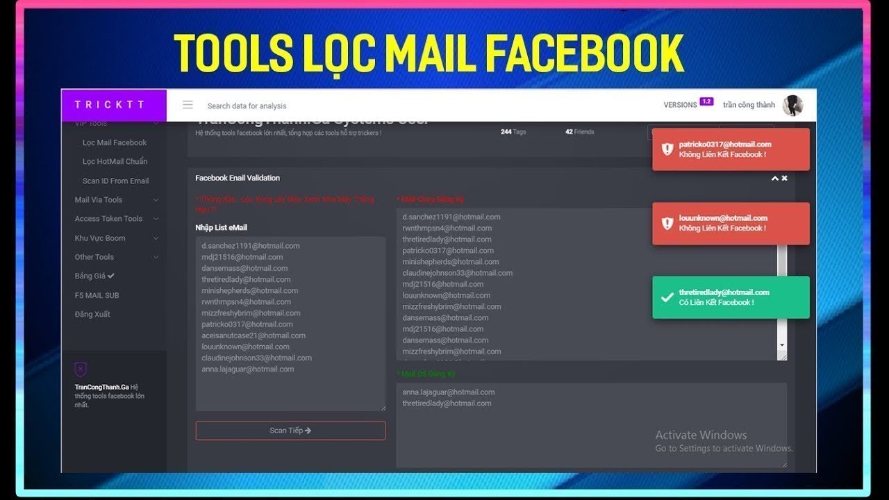 Share Full Tools Lọc Mail & Share Hotmail Cổ Sll - Đặng Hữu Phúc - YouTube
