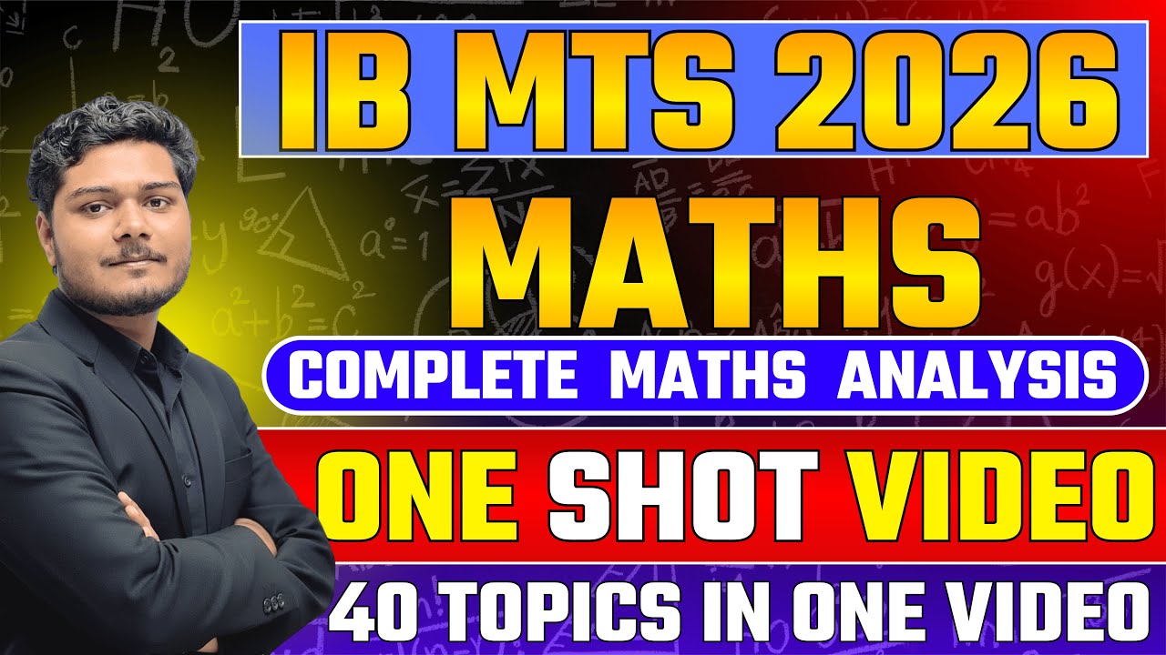 IB MTS MATHS MARATHON CLASS 2026 | IB MTS Complete Maths in One Video ...