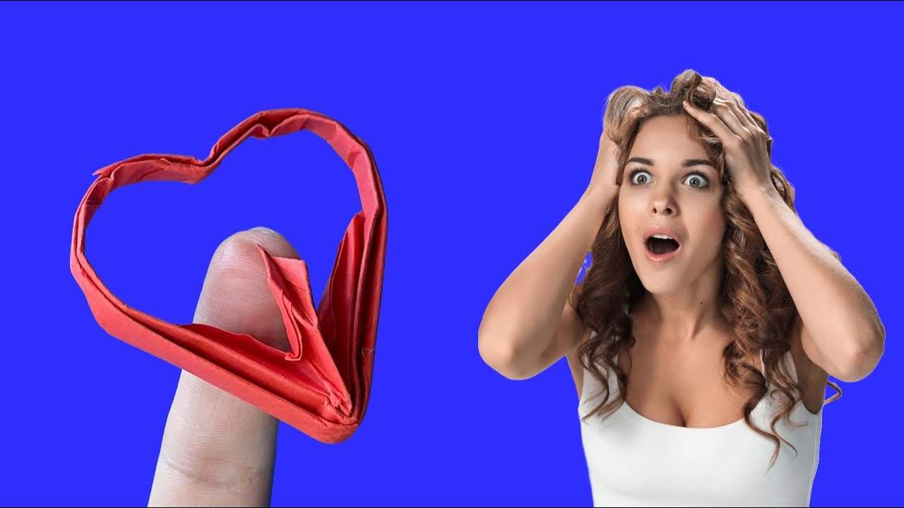 Origami balanced heart | How to Make a paper balanced heart | Valentine ...