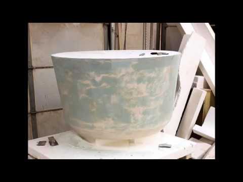 Making a GFRC Planter Mold - Glass Fiber Reinforced Concrete - YouTube