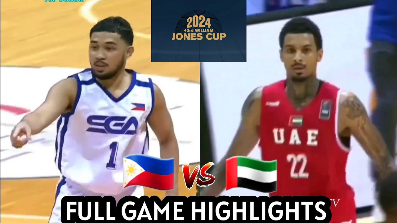 SGA Philippines vs UAE Full Game Highlights | Jones Cup 2024 #sgaph ...