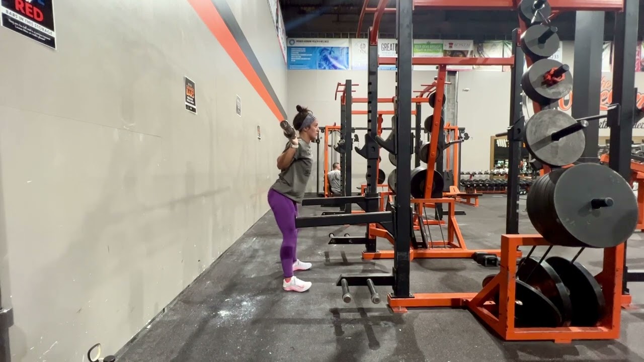 Barbell Back Squat (side view) - YouTube