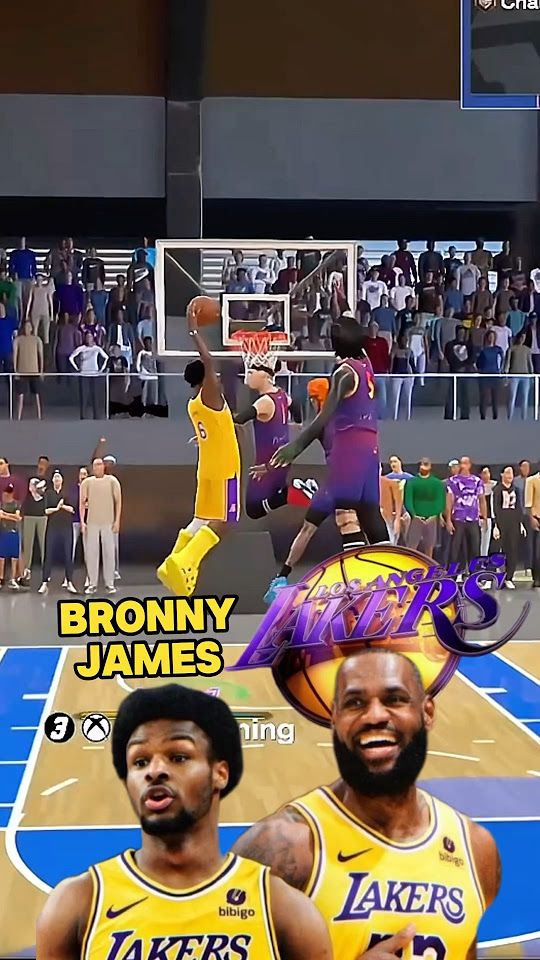 Bronny James in NBA 2K24 👑 The Lakers select Bronny James with the 55th pick in the NBA Draft 💜💛 ...
