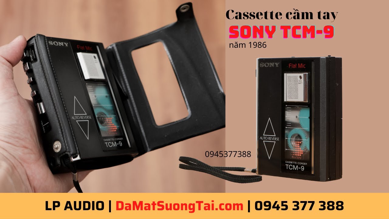 Cassette cầm tay Sony TCM-9 năm 1986 giá 1T8 || LP AUDIO - YouTube