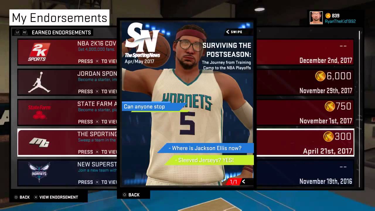 NBA 2K15 PS4 My Career - My Endorsements - YouTube