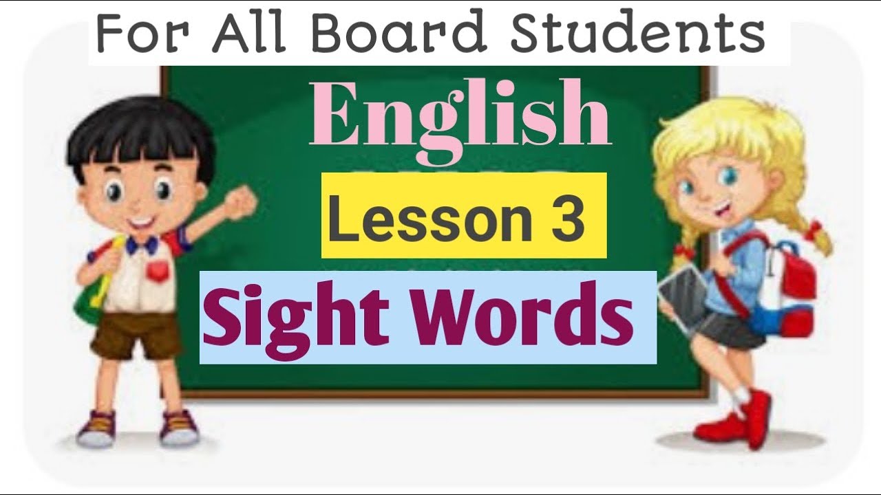 UKG class English primer a Book on phonics A lesson 3 Sight words in ...