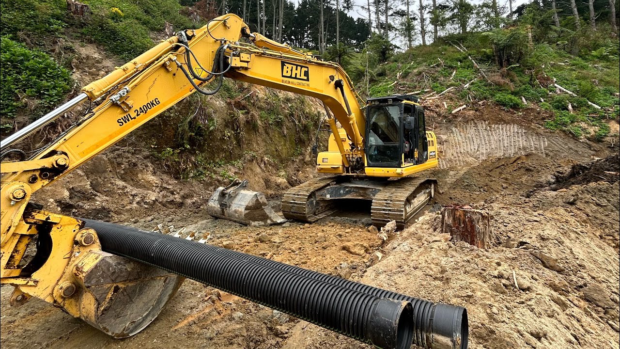 Forestry Track Work digging in culverts part 1 - YouTube