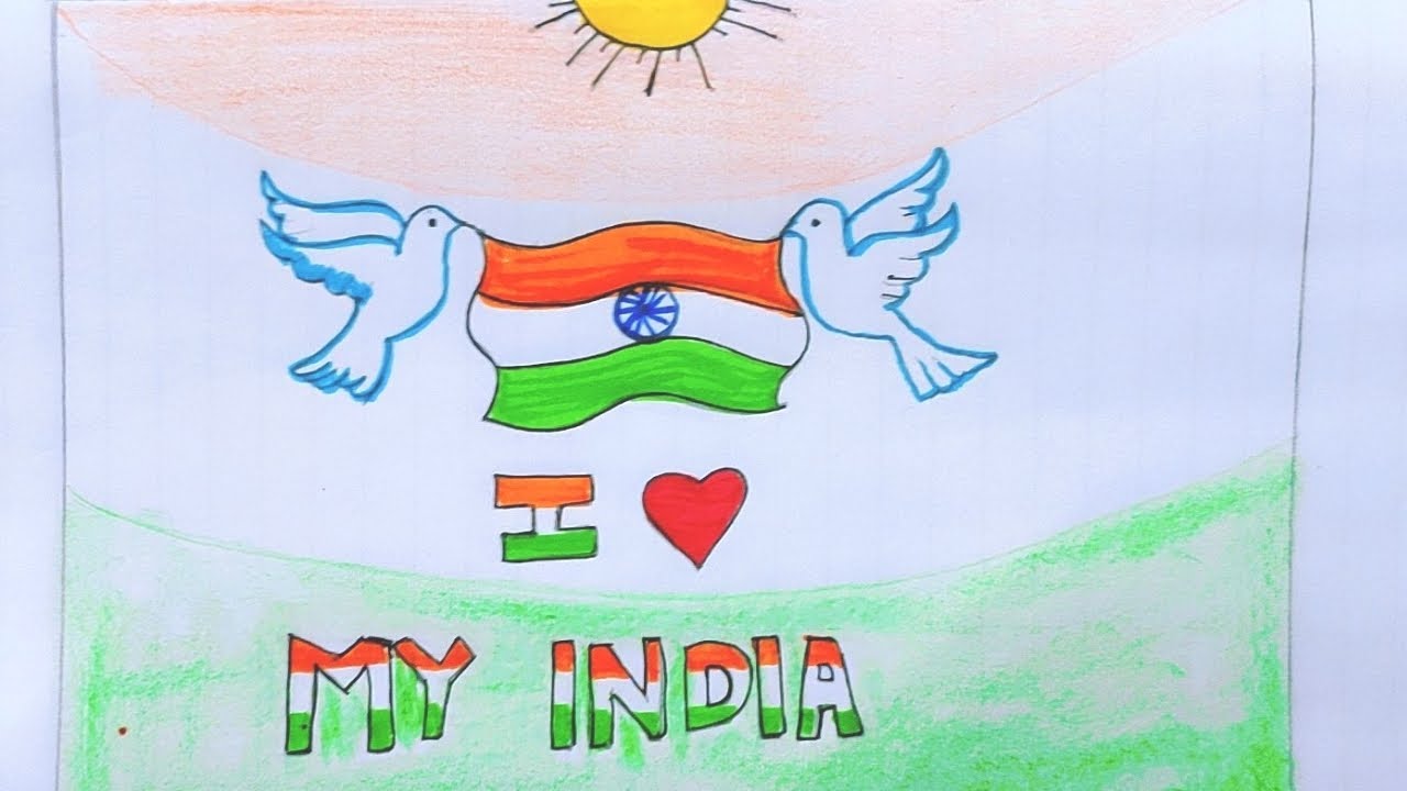 how to draw 26 jan drawing | Indian Flag drawing - YouTube