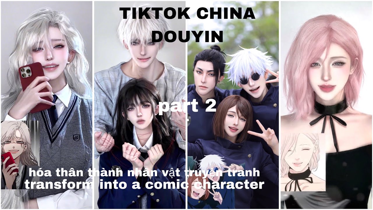 [TIKTOK CHINA] transform into a comic character DOUYIN-hoá thân thành ...