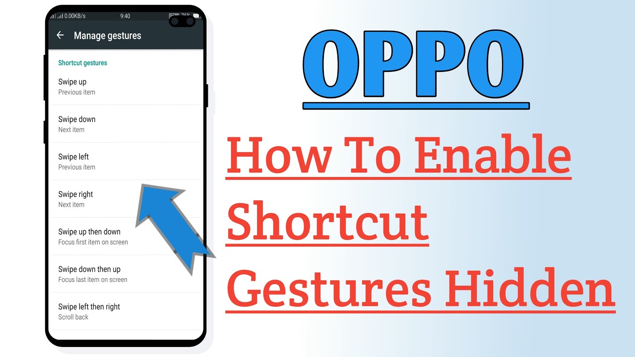 OPPO How To Enable Shortcut Gesture, Hidden Gestures For OPPO - YouTube