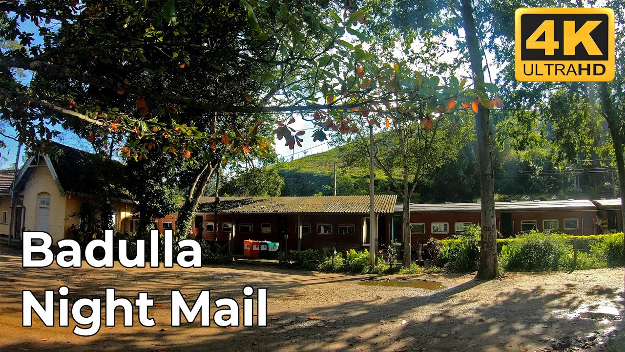 Badulla Night Mail Train at Demodara Railway Station in Sri Lanka - 4K ...