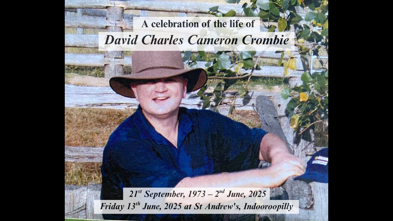 Celebrating the life of David Charles Cameron Crombie - YouTube