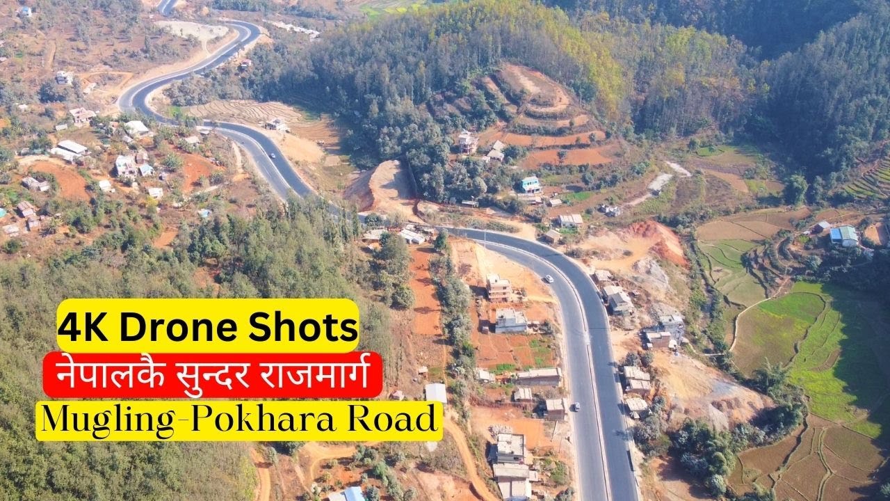 4K Drone Shots Mugling Pokhara Road | latest Update 2024 - YouTube