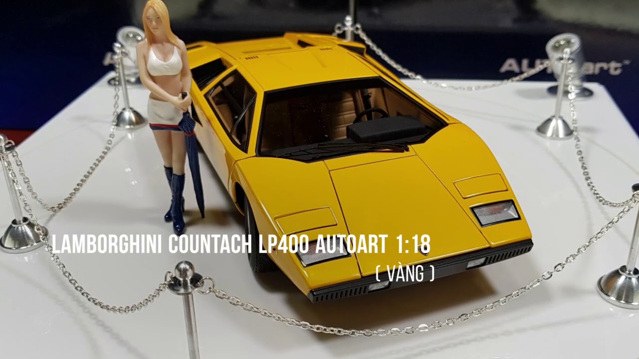Lamborghini Countach LP400 Autoart 1:18 ( Vàng ) - YouTube