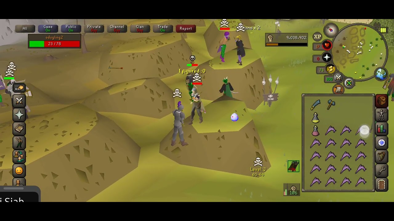 OSRS F2P pk oduglin2 risking HP - YouTube