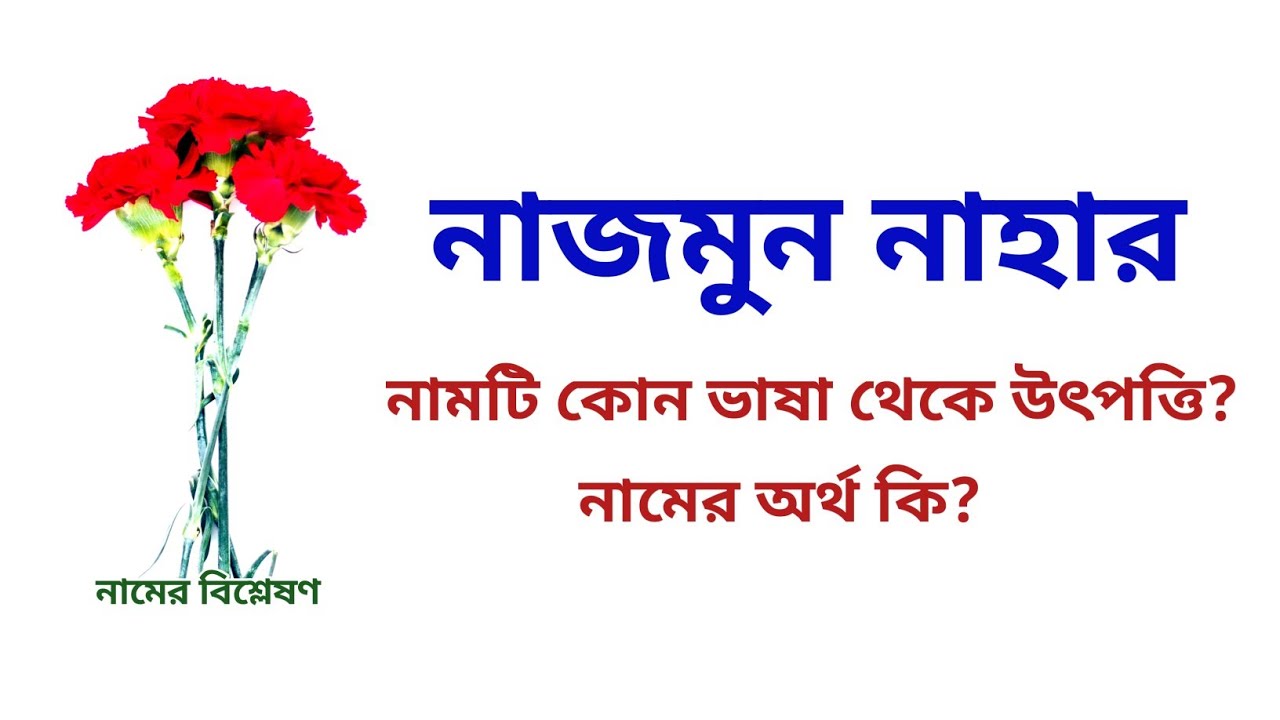 নাজমুন নাহার নামের অর্থ কি? | Nazmun Nahar name meanings | Nazmun Nahar ...